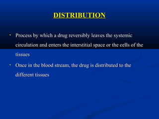 Pharmacokinetics :Passage of drug molecules across cell membrane and ...
