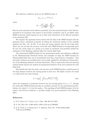 Passage of radiation through wormholes 10.1.1.762.6766
