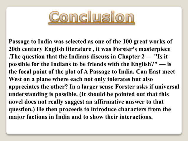 Passage to india major characters and themes | PPTX