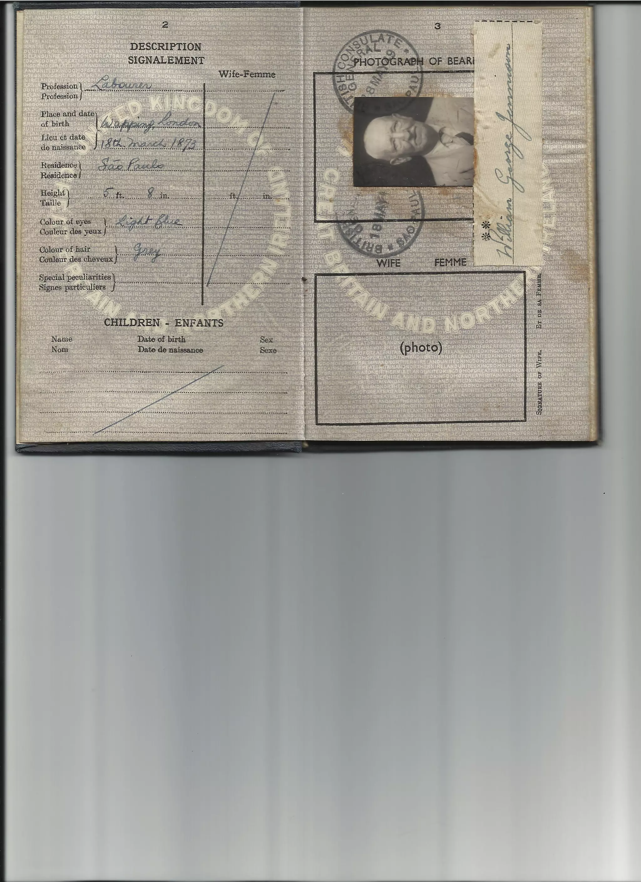 Passaporte de William George Jennison | PDF