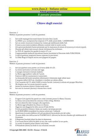 Passato Prossimo | PDF