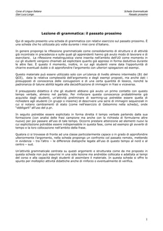Passato prossimo spiegazione esercizi | PDF | Educational Assessment ...