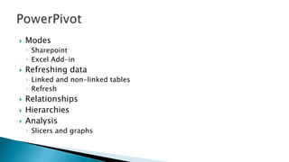 Self-service BI with PowerPivot and PowerView | PPTX