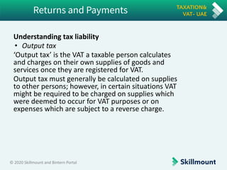Passcard - Chapter 11: Returns and Payments | Taxation & VAT - UAE ...