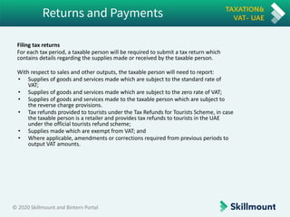 Passcard - Chapter 11: Returns and Payments | Taxation & VAT - UAE ...