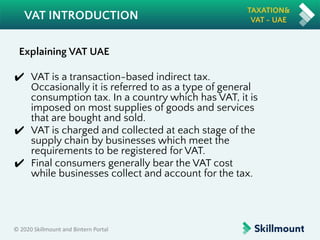 Passcard - Chapter 01: UAE VAT Introduction | Taxation & VAT - UAE ...