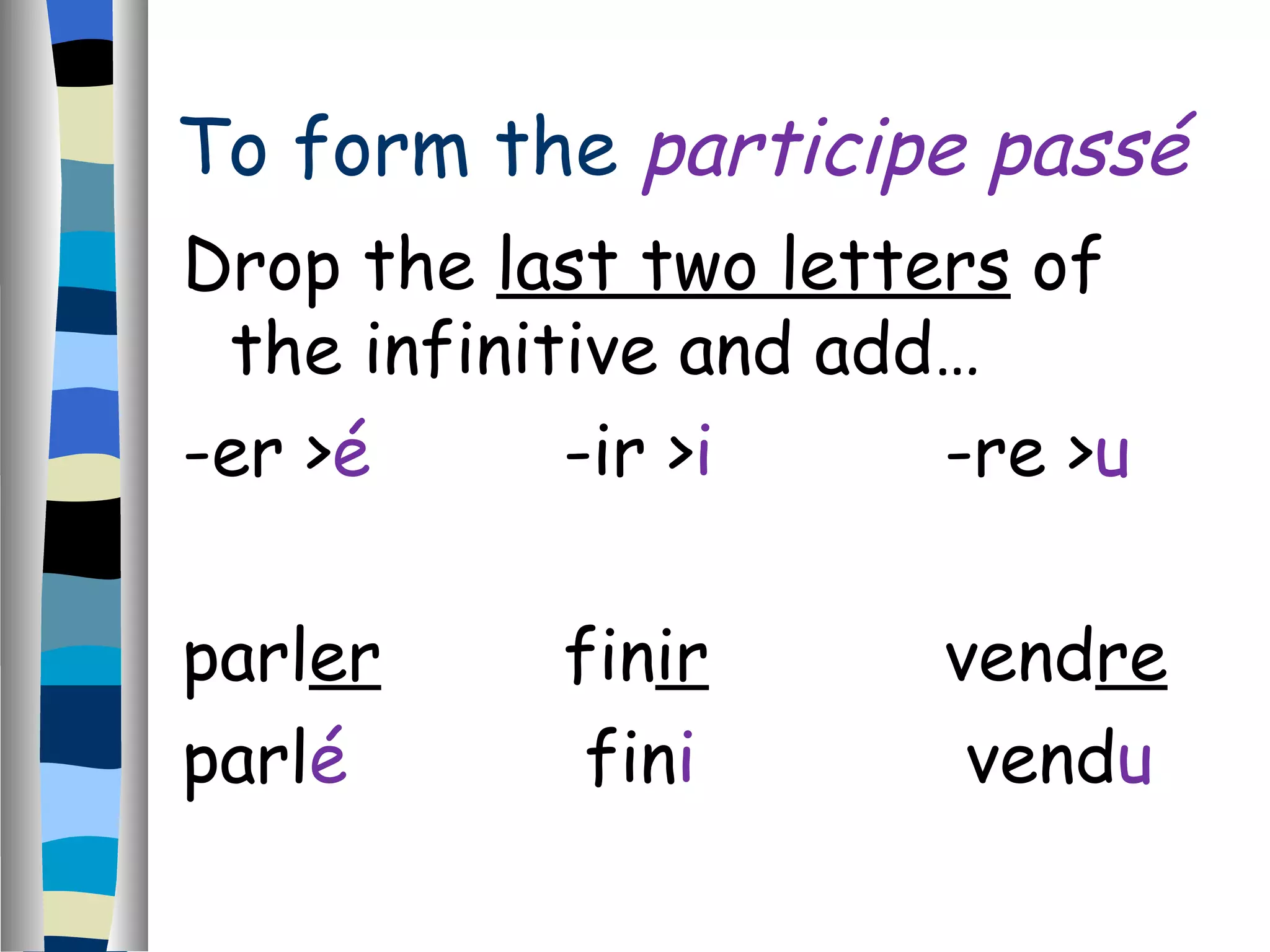 Passé Composé with avoir | PPT