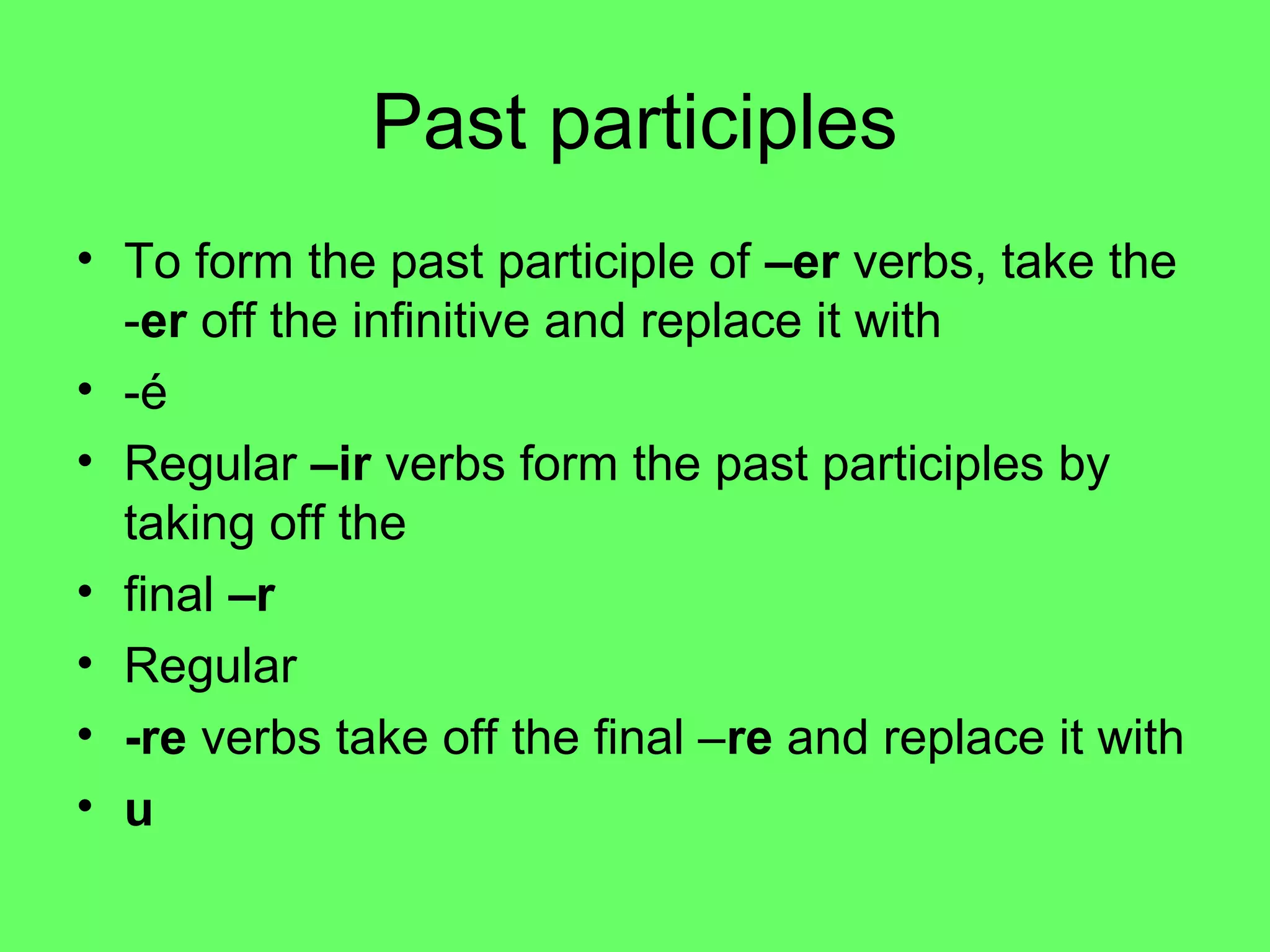 Passé composé revision | PPT