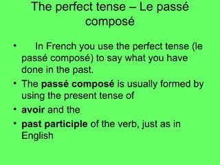 Passé composé revision | PPT