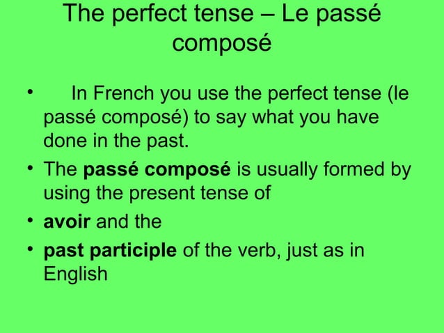 Passé composé revision | PPT