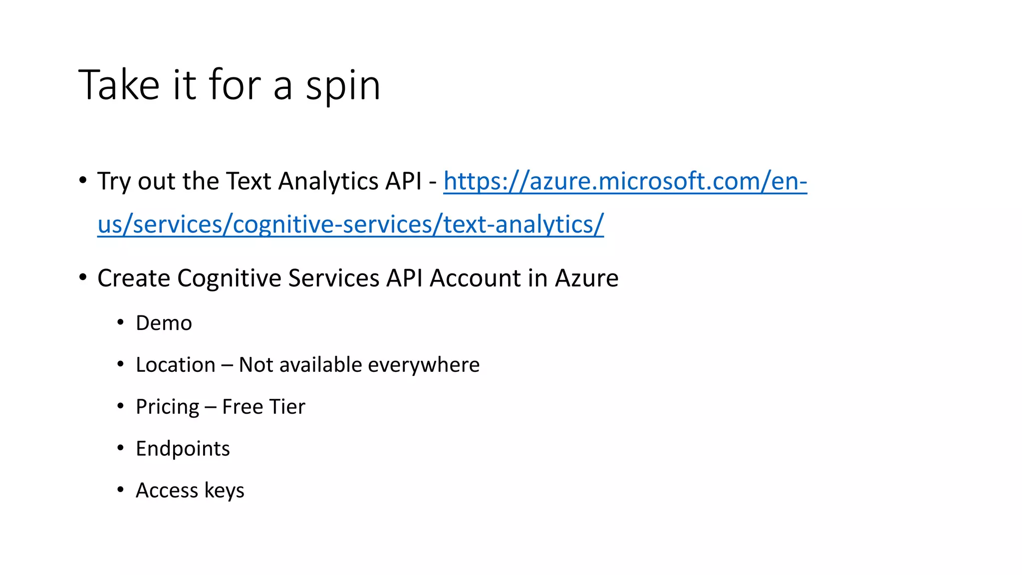 Text Mining And Sentiment Analysis With Power Bi And Azure Pptx Databases Computer Software