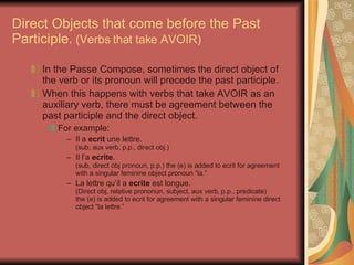 Passe Compose Powerpoint Fr3 | PPT