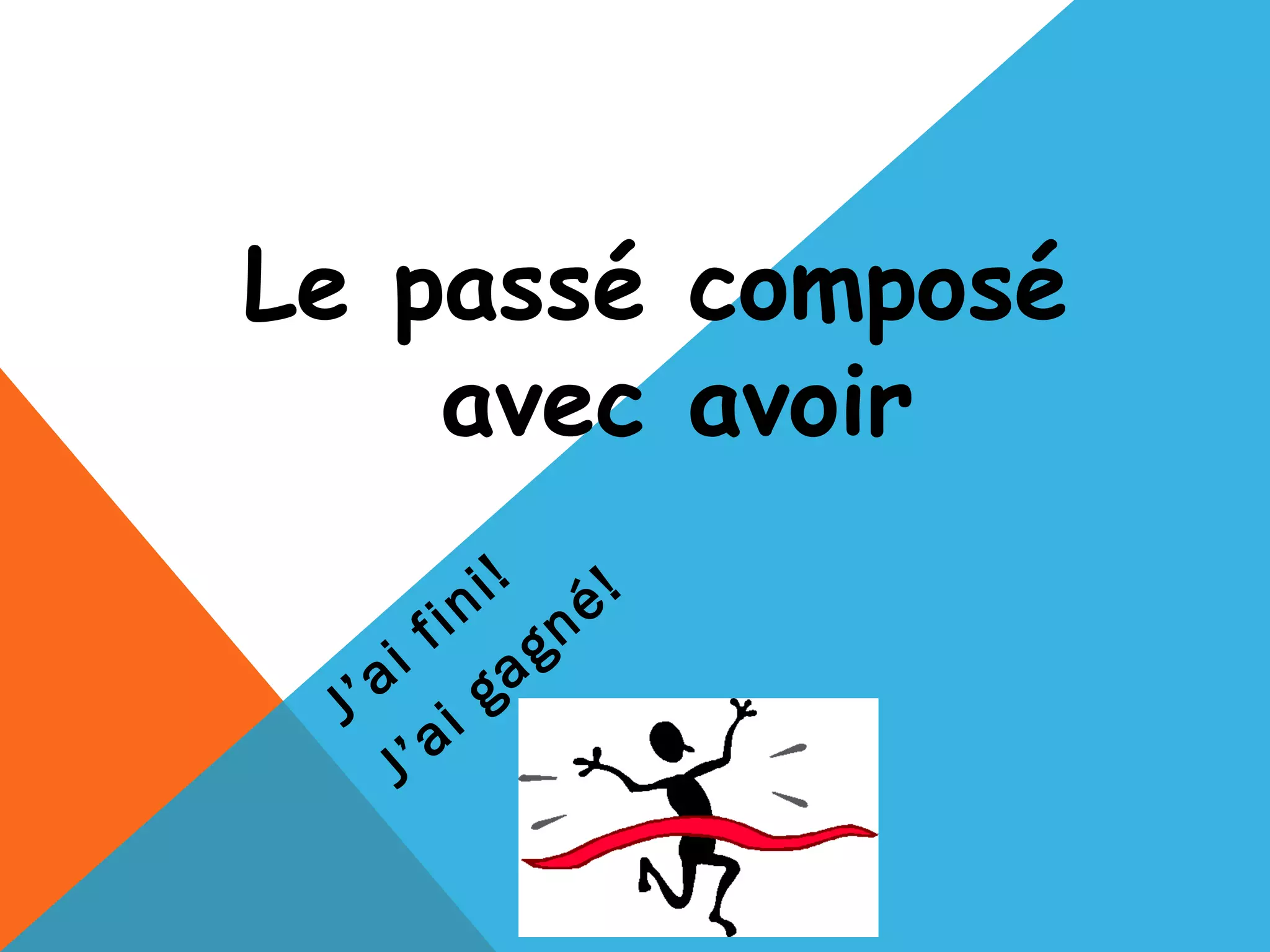 Passe compose with avoir | PPT