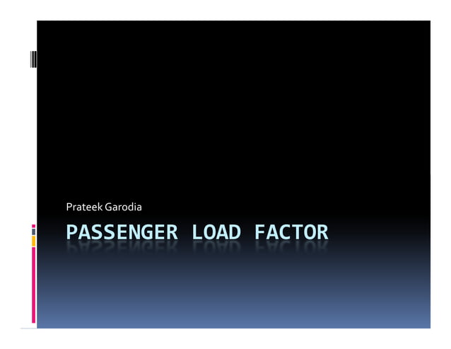 Passenger load factor | PPT