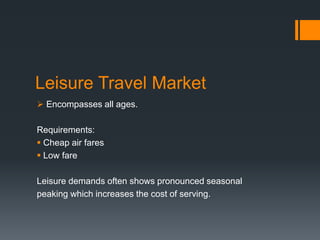 PASSENGER TARGET MARKET | PPTX