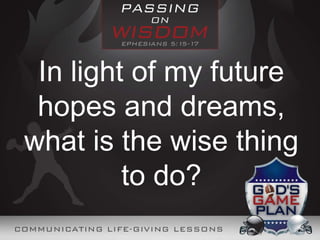 Passing on Wisdom David Salisbury | PPT
