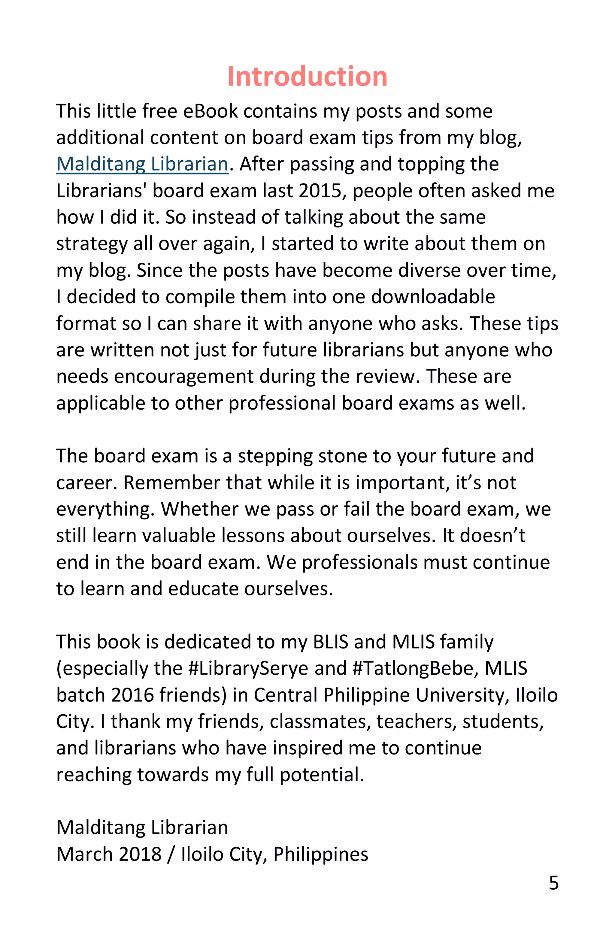 Passing the Board Exam for Librarians | PDF