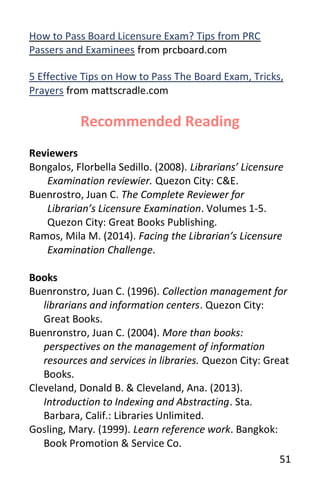 Passing the Board Exam for Librarians | PDF