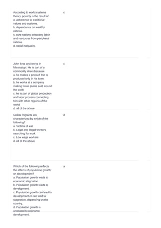 Flashcards for sociology chapter 9 | PDF