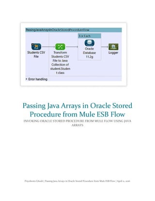 Passing java arrays in oracle stored procedure from mule esb flow | PDF | Databases | Computer ...