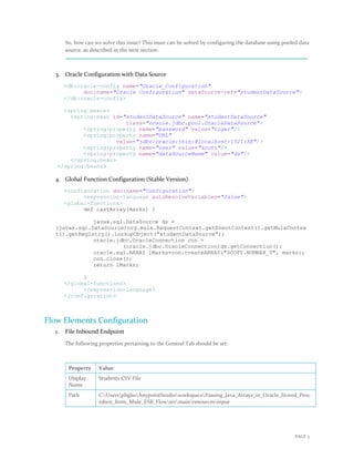 Passing java arrays in oracle stored procedure from mule esb flow | PDF | Databases | Computer ...