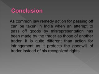 Passing off ppt | PPTX