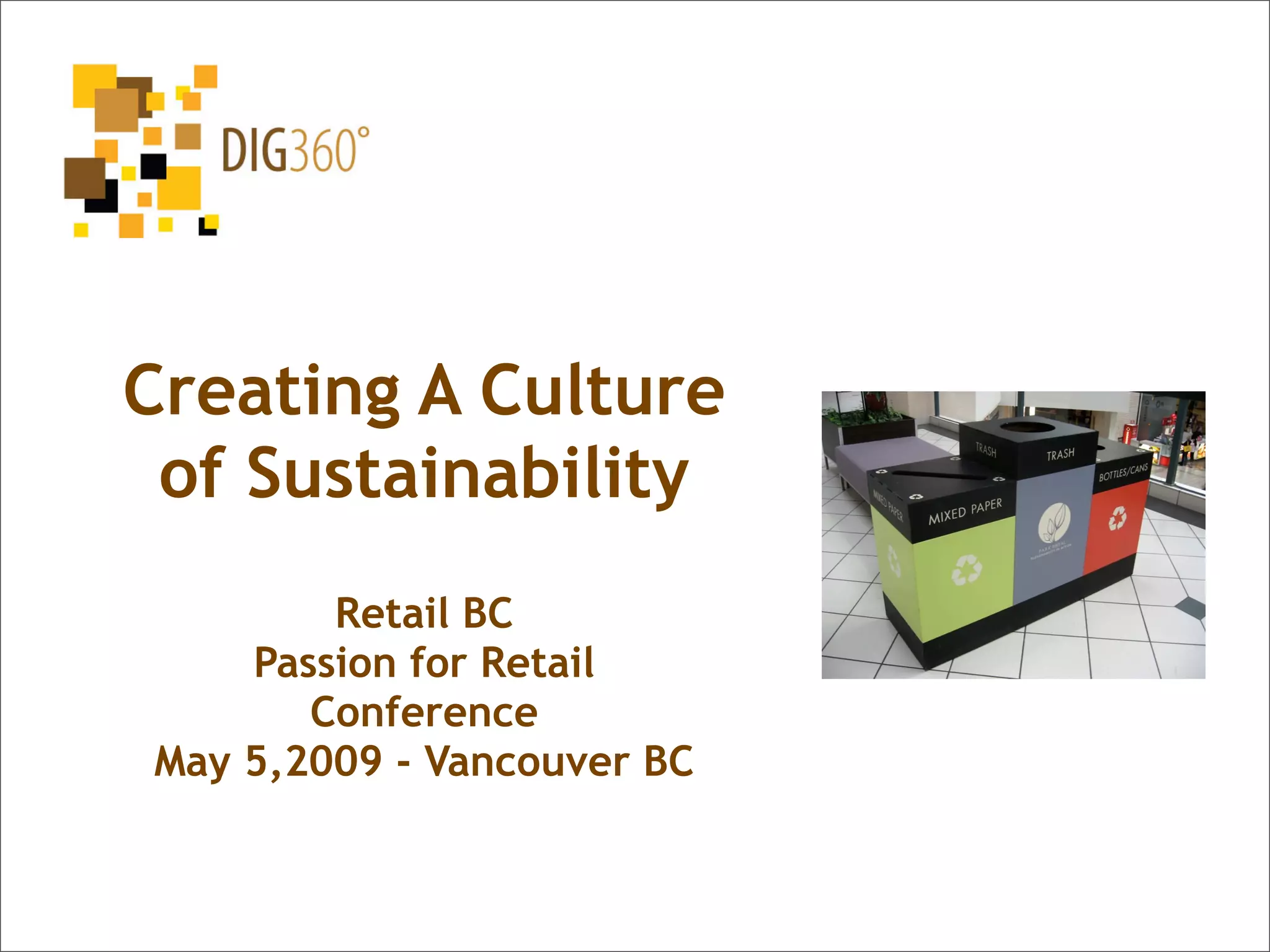 Creating Culture of Change for Retail Sustainability (Passion For ...