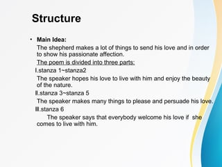 Passionate Shepherd to His Love powerpoint.ppt