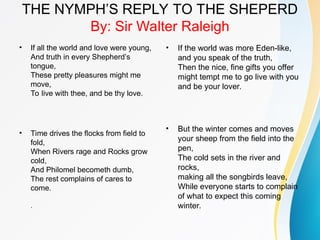 Passionate Shepherd to His Love powerpoint.ppt