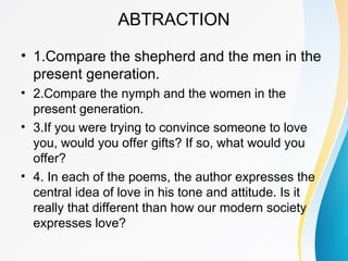 Passionate Shepherd to His Love powerpoint.ppt