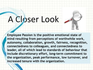 Employee Passion & Diligence to Work | PPTX