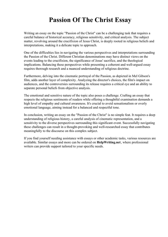 Passion Of The Christ Essay.pdf