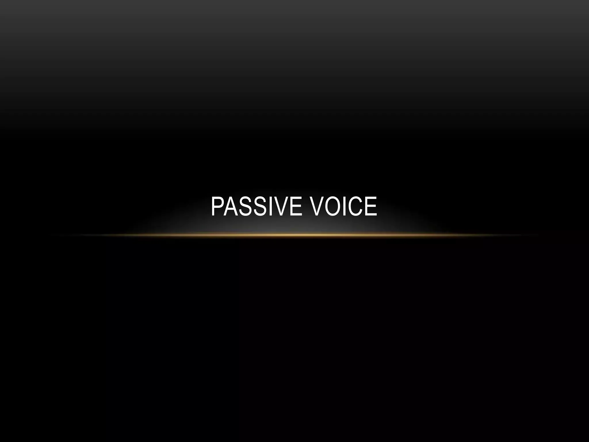 English Grammar. Passive Voice | PPT