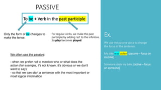 The passive in English - grammar and examples | PPTX