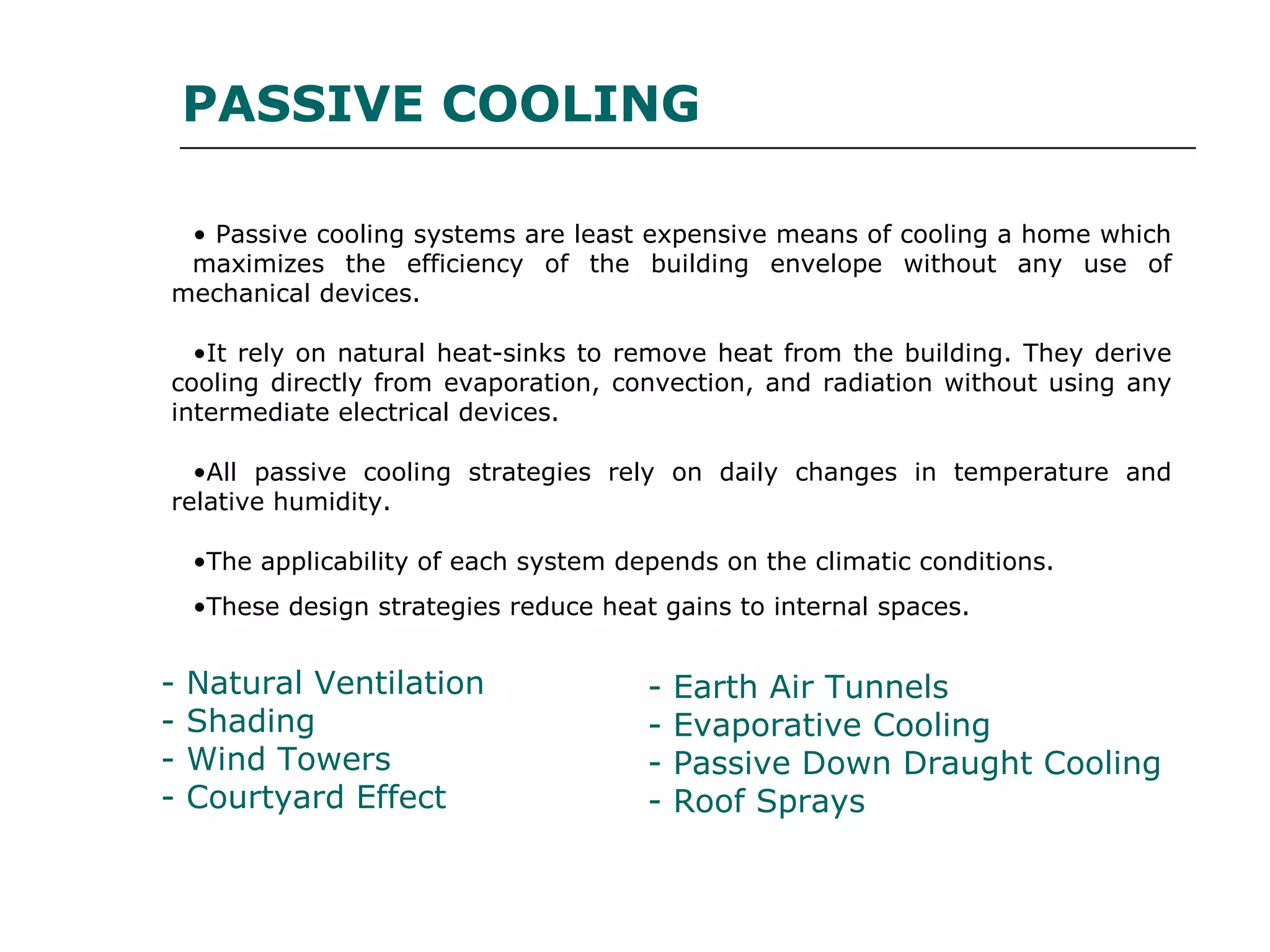 Passive cooling-techniques | PPT
