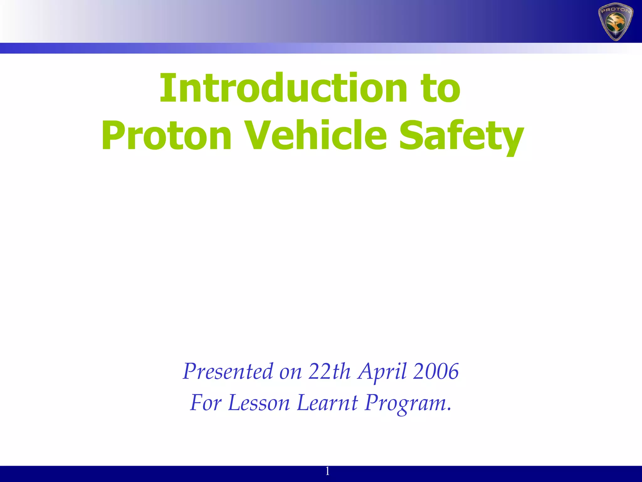 Passive Restraint Web | PPT