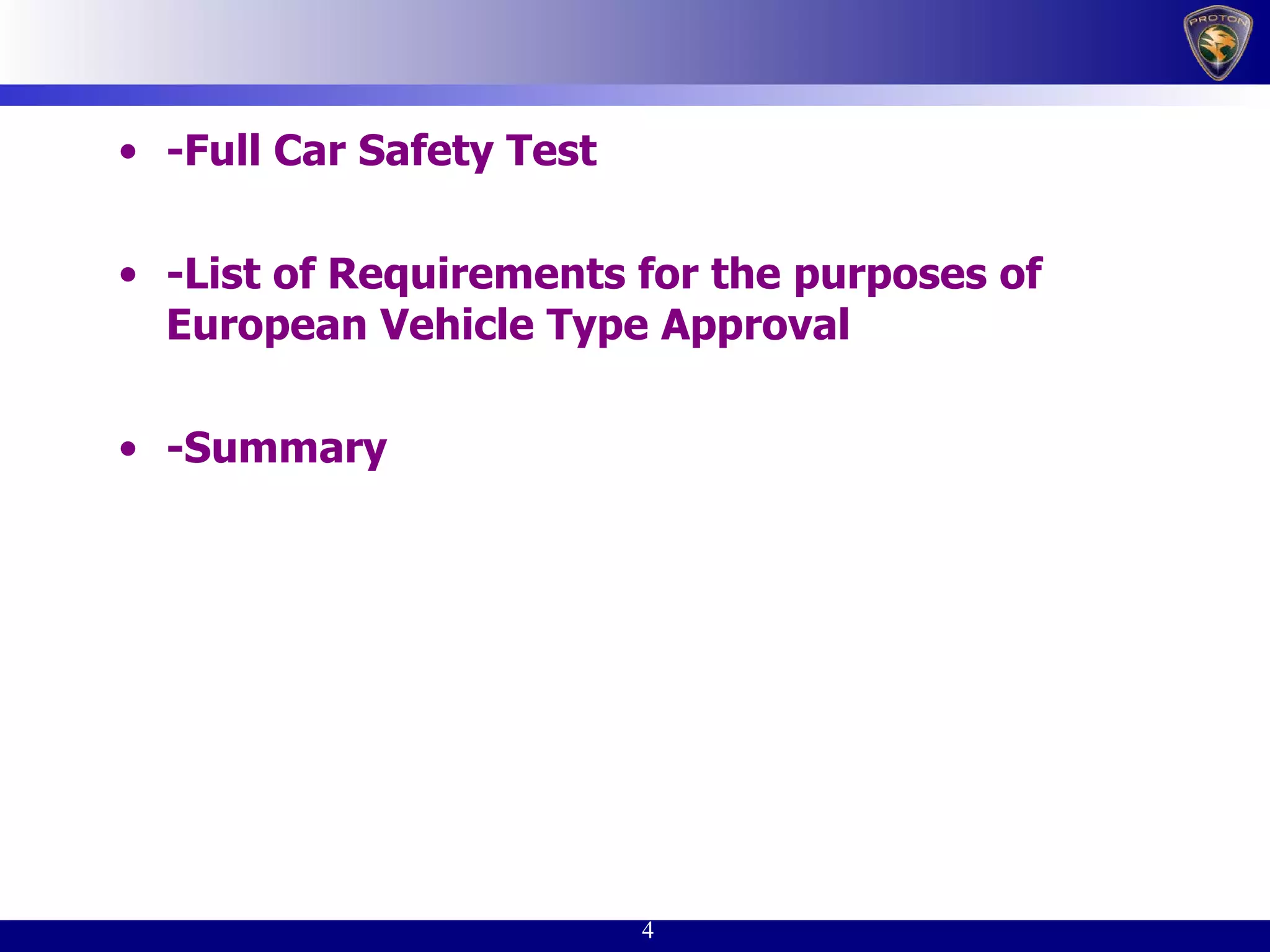 Passive Restraint Web | PPT