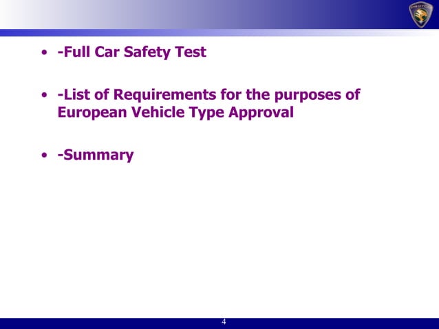 Passive Restraint Web | PPT