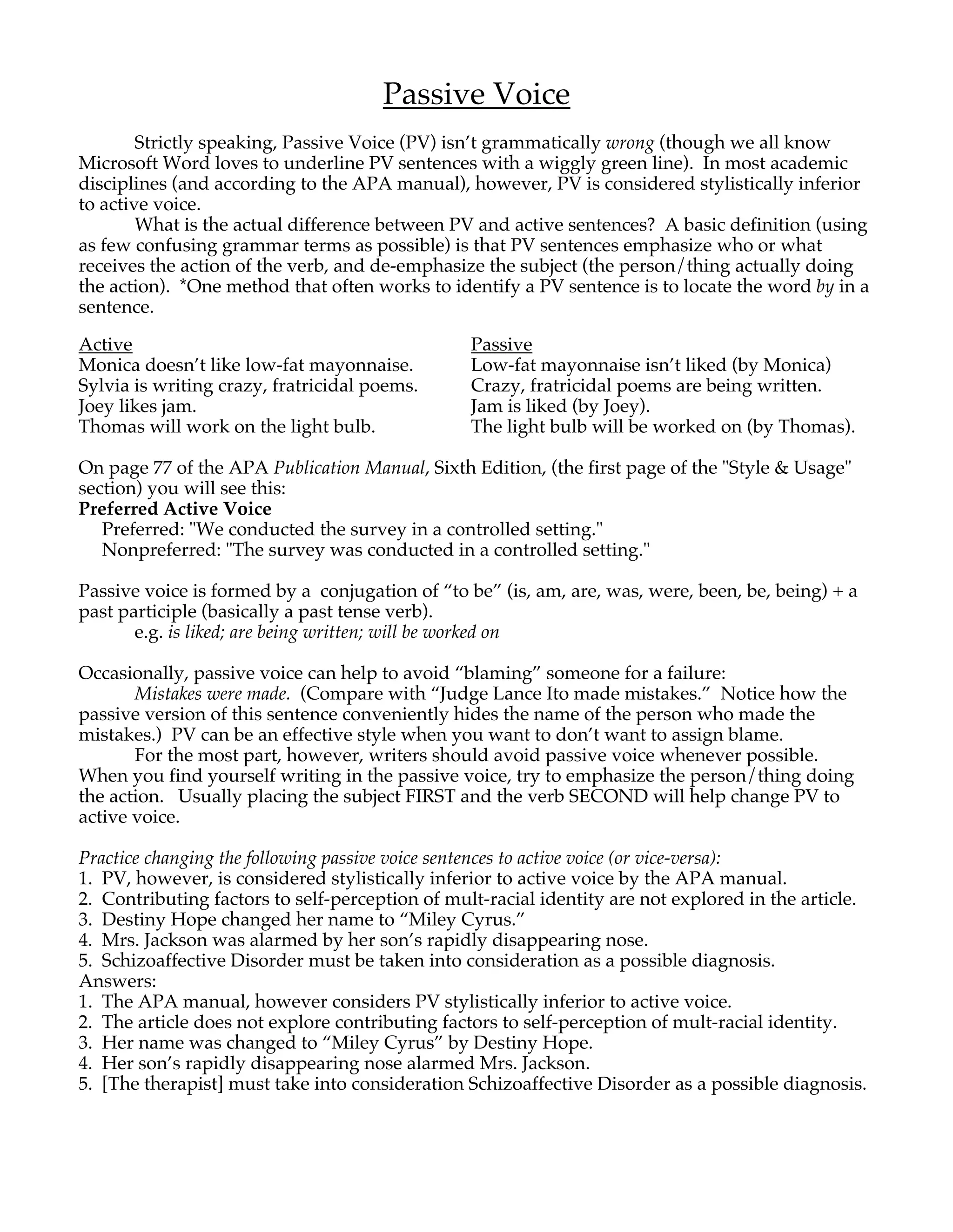 Passive voice-1st-3rd-person | PDF