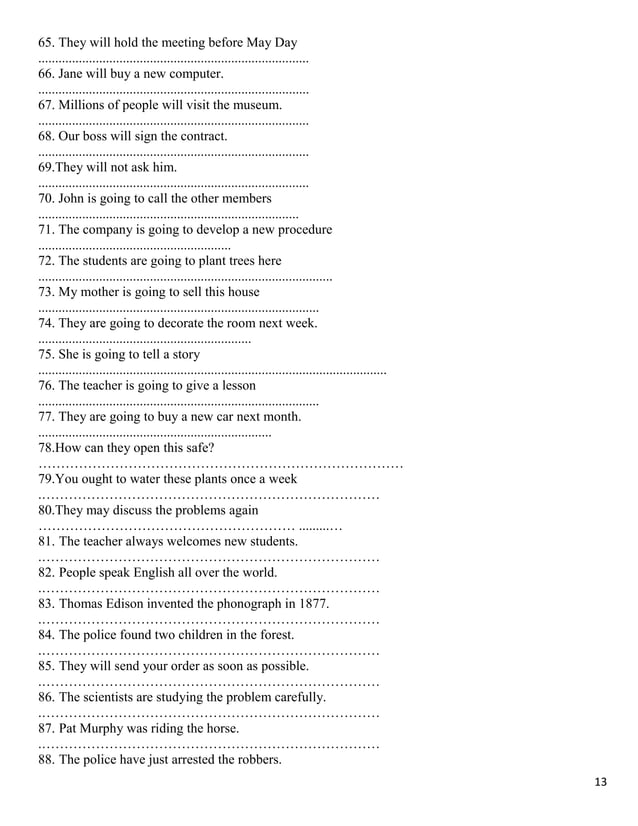 PASSIVE-VOICE GRAMMAR SENTENCE TRANSFORMATION | PDF