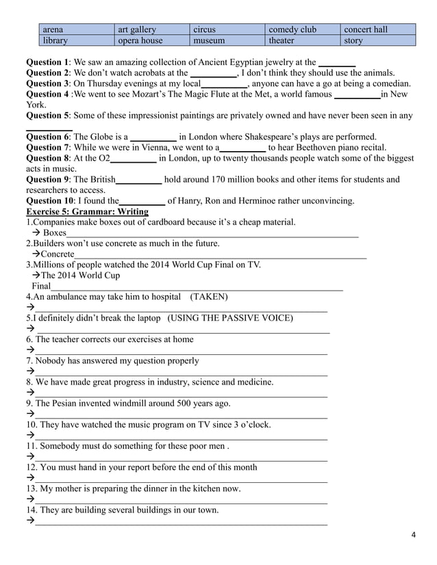 PASSIVE-VOICE GRAMMAR SENTENCE TRANSFORMATION | PDF