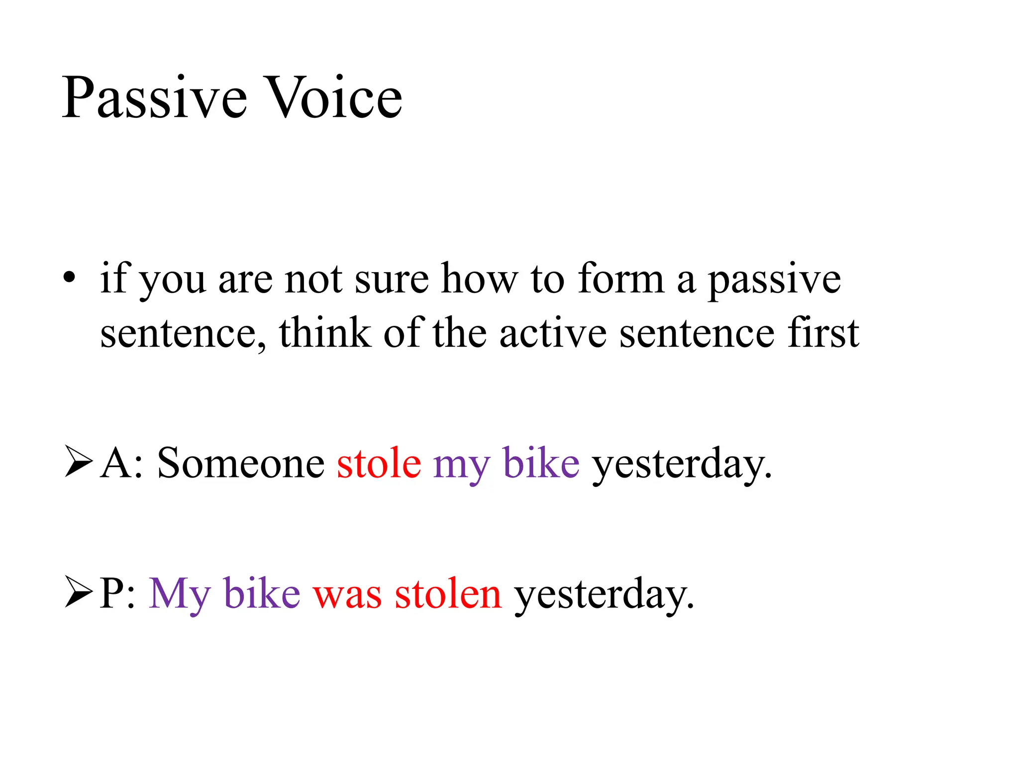 passive-voice powerpoint presentation present and past | PPT