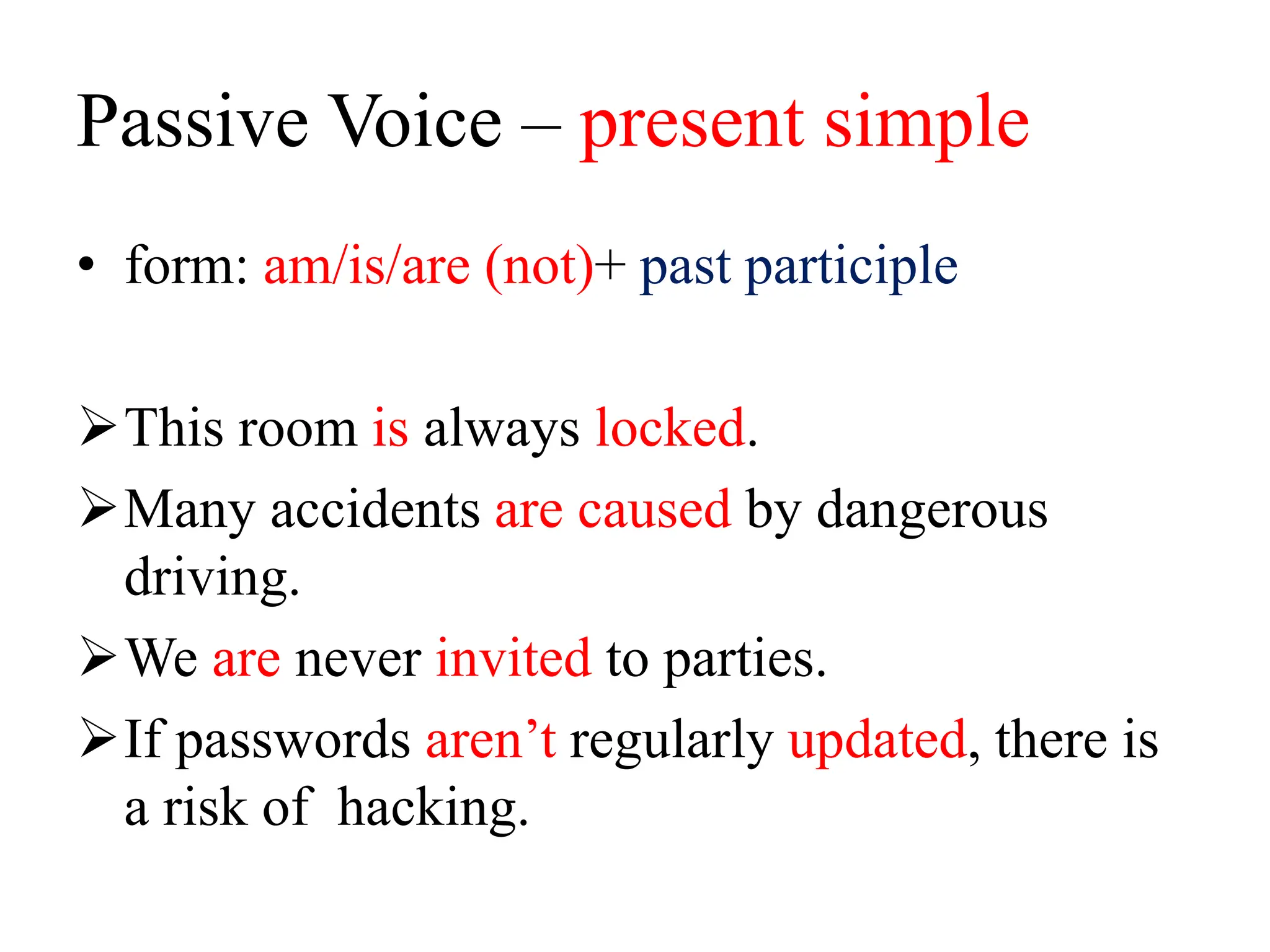 passive-voice powerpoint presentation present and past | PPT