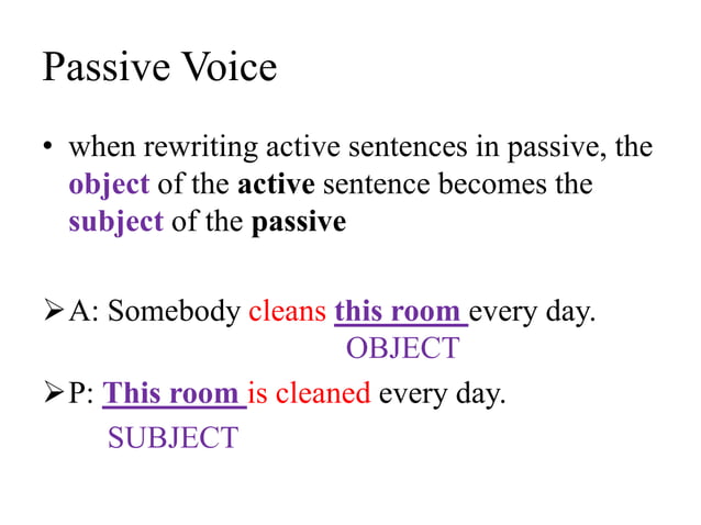 passive-voice powerpoint presentation present and past | PPT