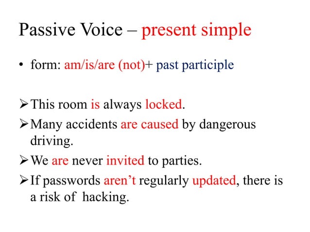 passive-voice powerpoint presentation present and past | PPT