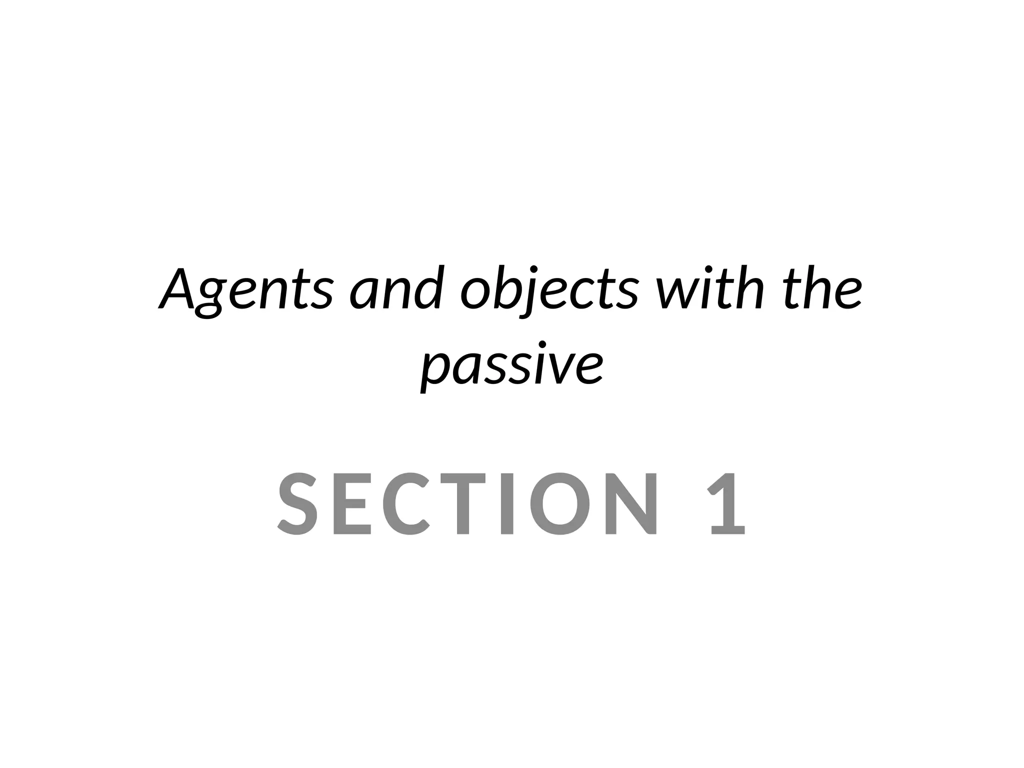 PASSIVE FORM OVERVIEW WITH EXAMPLES AND EXERCISES | PPTX