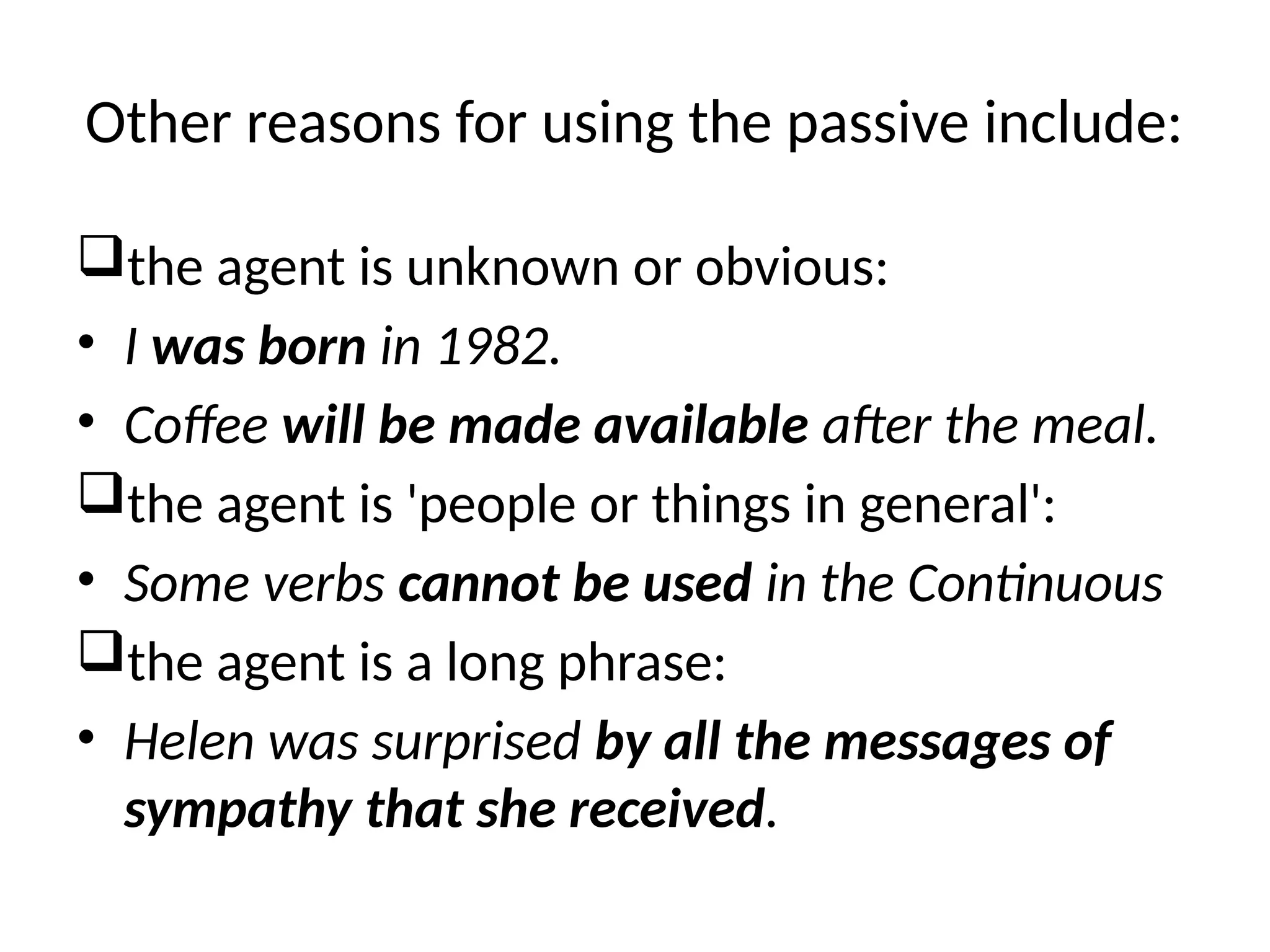 PASSIVE FORM OVERVIEW WITH EXAMPLES AND EXERCISES | PPTX