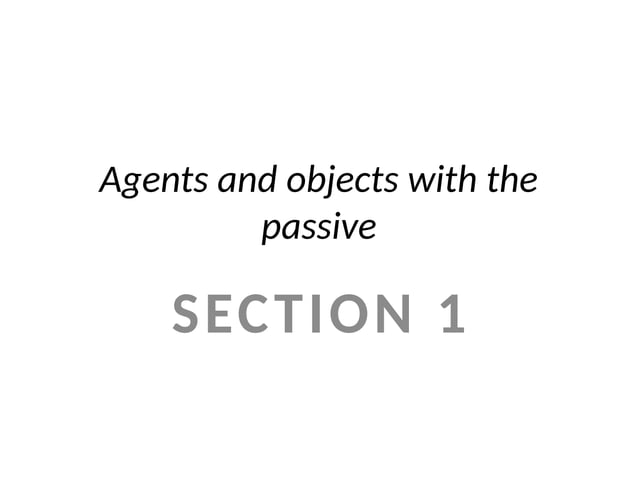 PASSIVE FORM OVERVIEW WITH EXAMPLES AND EXERCISES | PPTX | Resume ...