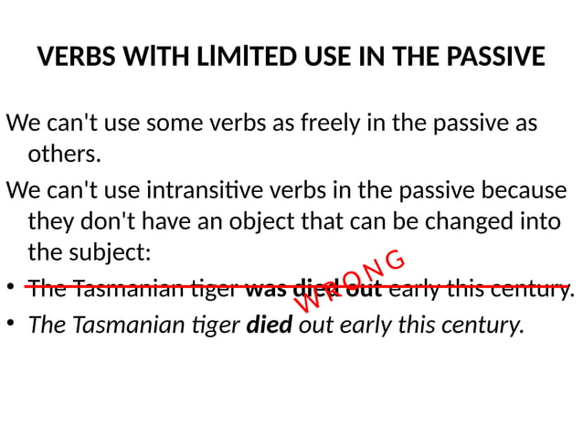 PASSIVE FORM OVERVIEW WITH EXAMPLES AND EXERCISES | PPTX | Resume ...