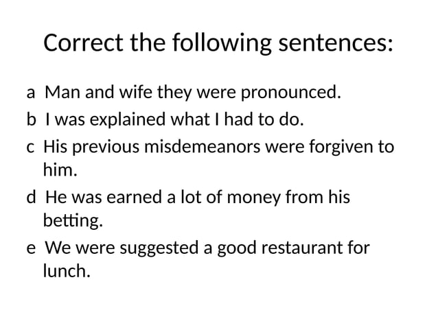 PASSIVE FORM OVERVIEW WITH EXAMPLES AND EXERCISES | PPTX | Resume ...